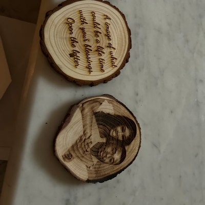 Wood Coasters Engraved W/ Your Custom Photo Personalized Christmas Live ...