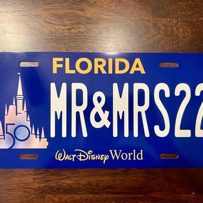 Walt Disney World 50th Anniversary License Plate - Etsy
