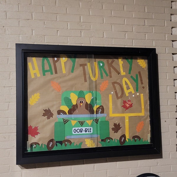 Happy Turkey Day - Fall - Thanksgiving - Bulletin Board Kit - Etsy