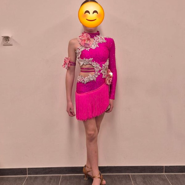 Made to Order Custom Made Latin Dress Women Girls 40 Colors Fringe ...