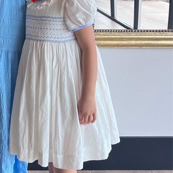 Smocked Girls Dress- Pink Floral Smocked Dress Girls- Floral Smocked ...