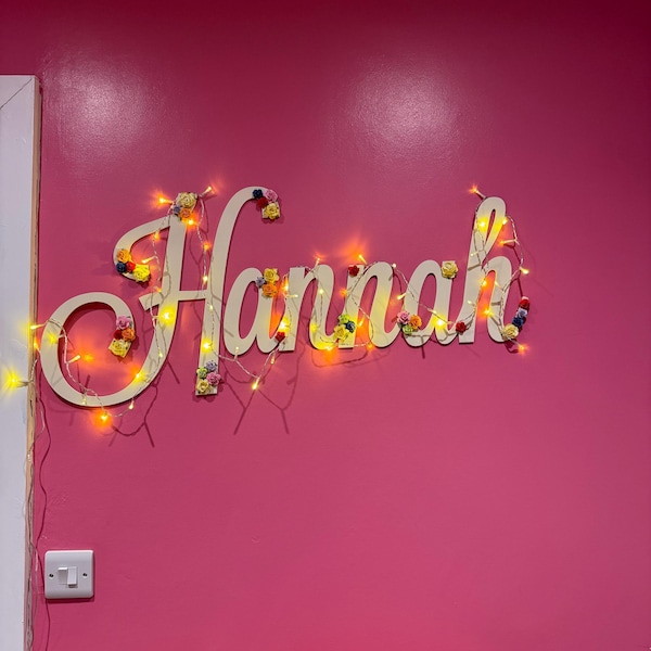 Flower Letters, Nursery Name Sign, Flower Wall Art, Flower Letter Name ...