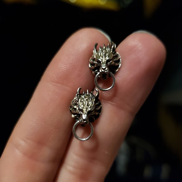 Cloud Wolf Stud Earrings in Sterling Silver - Final Fantasy Cosplay ...