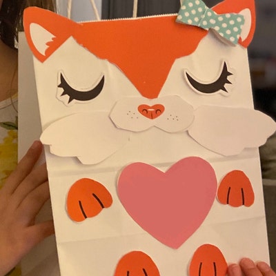 Fox Valentine Box Printable Decor Kit 3D Nose, Eye Options, 3D Bow ...
