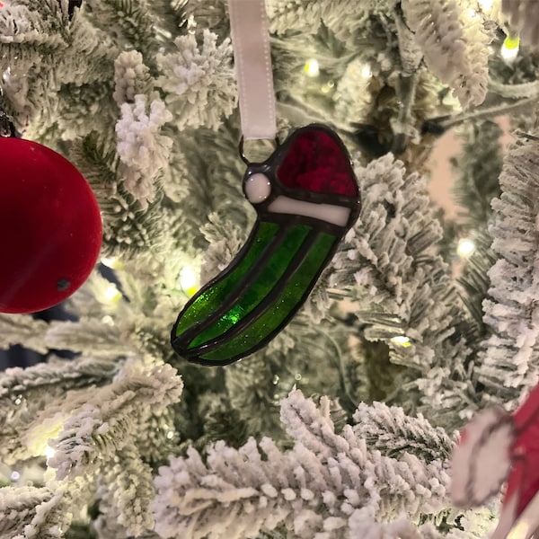 Christmas Pickle Stained Glass Pattern PDF - Etsy