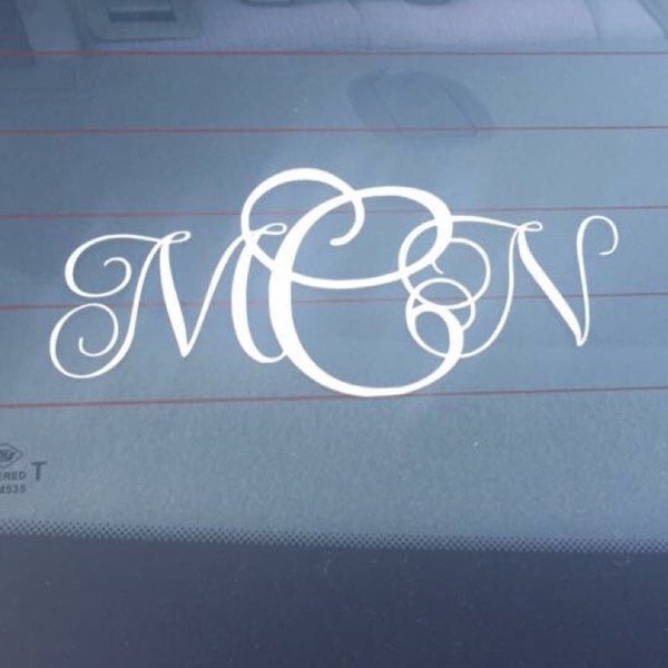 ELEGANT Script Font Monogram Svg, Dxf, Eps, Png; Digital Monogram DIY ...