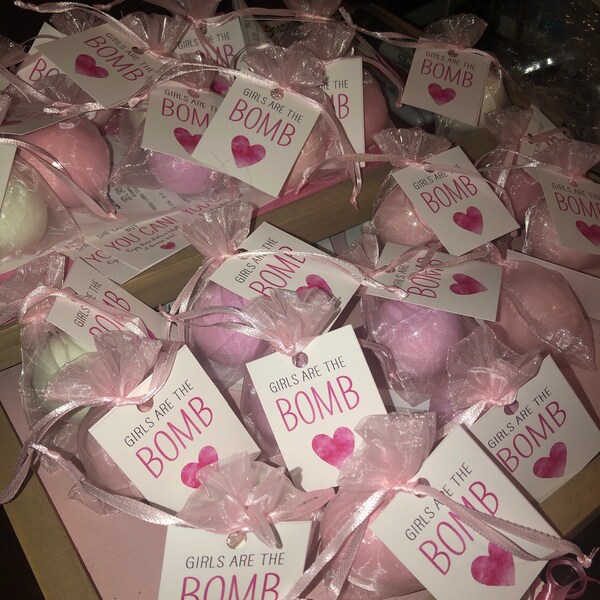 Girls Are the BOMB Gift Tag Baby Shower Favor New Baby Gift. Bath Bomb ...