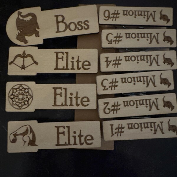 Custom RPG Player Initiative Trackers - Clip-on Name Tags for Player ...