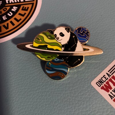 Panda Celestial Companion Enamel Pin, Animals in Space, Planets and ...