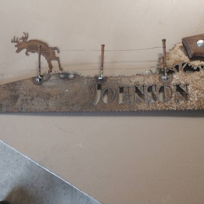 Team Roping Horse and Cattle Metal Art Hand plasma Cut Handsaw Wall ...