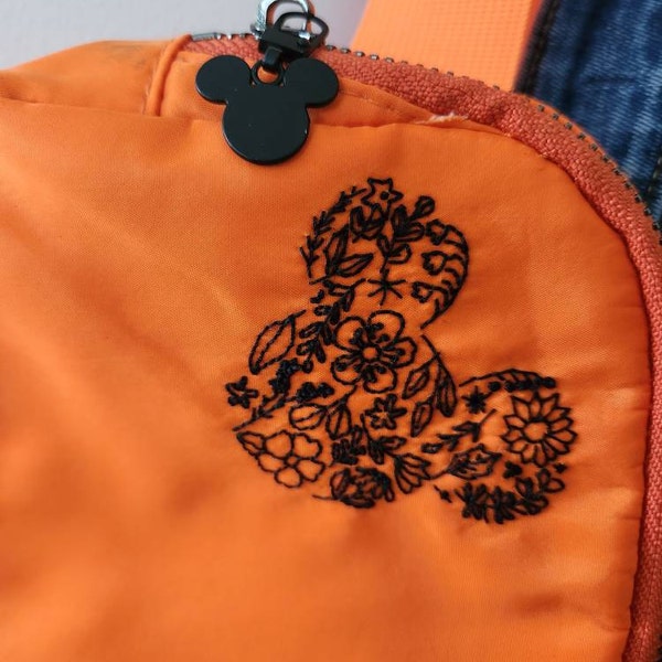 Flower Mickey Embroidery Pattern Floral Embroidery Pattern Mickey Hoop ...