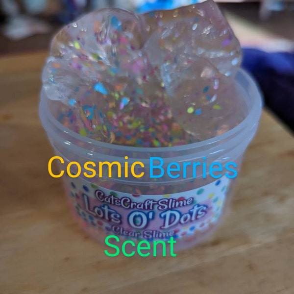 Lots O Dots Confetti Glitter Clear Slime: Rainbow Dots, Cosmic Berries ...