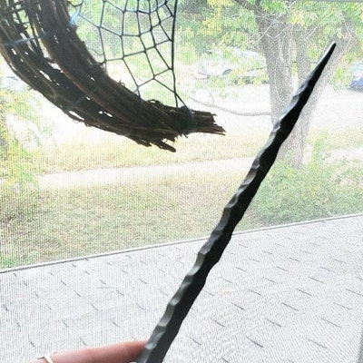 Wand of Iron Hand Forged Magic Wand With Knurled Handle for Spell Craft ...