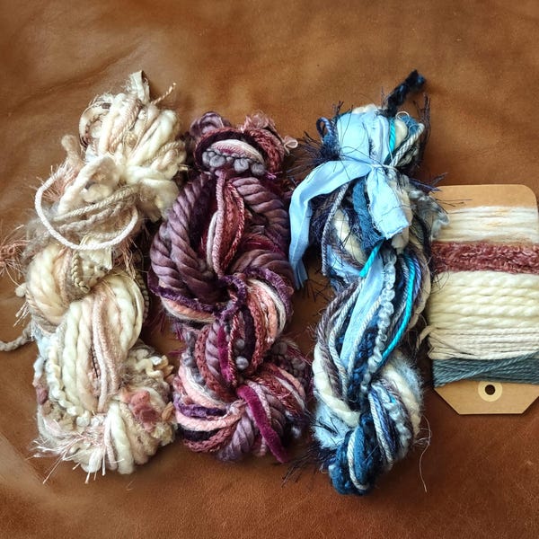 Victorian Christmas Fiber Pack Yarn Sari Bundle 14 Yards Total (1 Yards ...