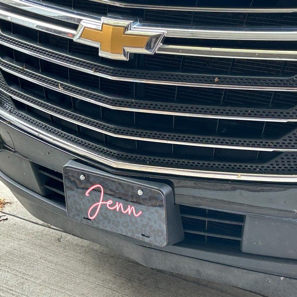 Pink Bow License Plate for Women Cute Pink Car Accessories for Teens ...