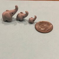 Micro Mini Elephant, Miniature Elephant Figurine, Tiniest Elephant ...