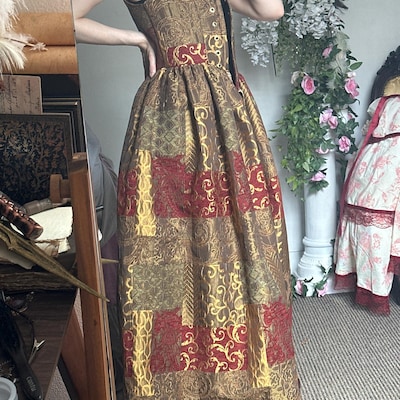 Fantasy Cosplay Irish Renaissance Bodice and Skirt Dress in Gray and ...