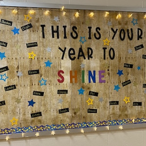 Sparkle Classroom Bulletin Board: Rainbow Glitter Letters - Etsy
