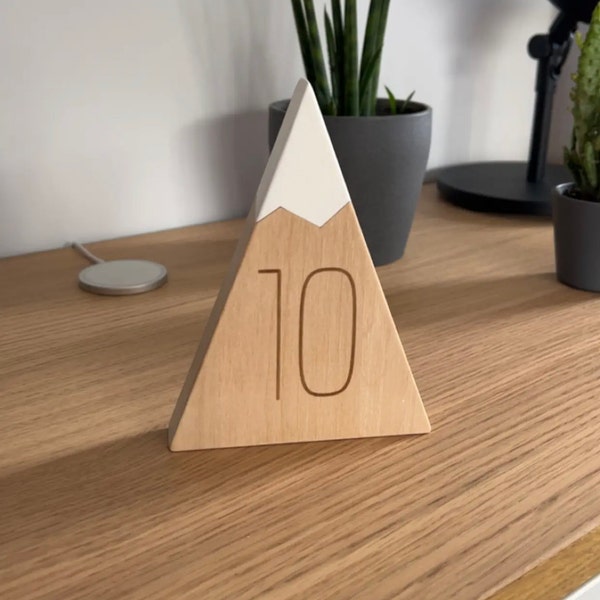 Natural Wood Mountain Table Numbers, Wedding Table Numbers for ...