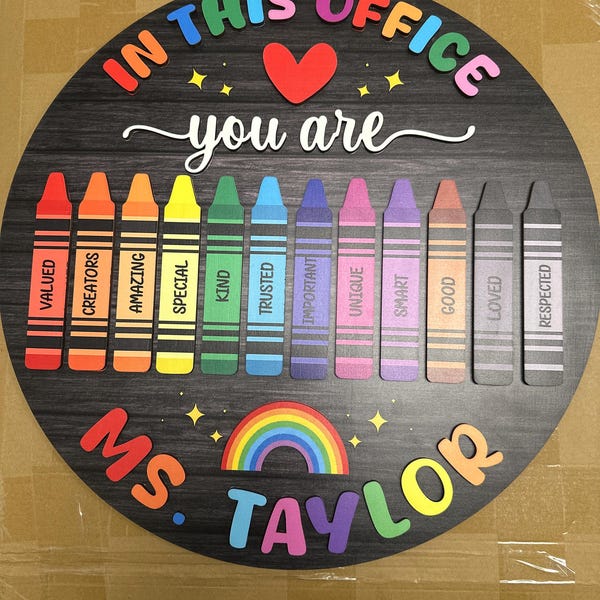 School Counselor Wooden Door Sign, School Psychologists Personalized ...