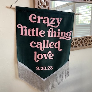 Wedding Velvet Hanging Flag Banner Alternative Wedding Wedding Signage ...