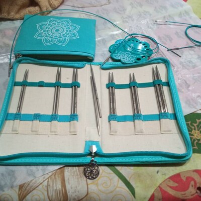 Addi Click Set Nature 8 Pairs of Needle Tips Olive Wood Accessories 570 ...