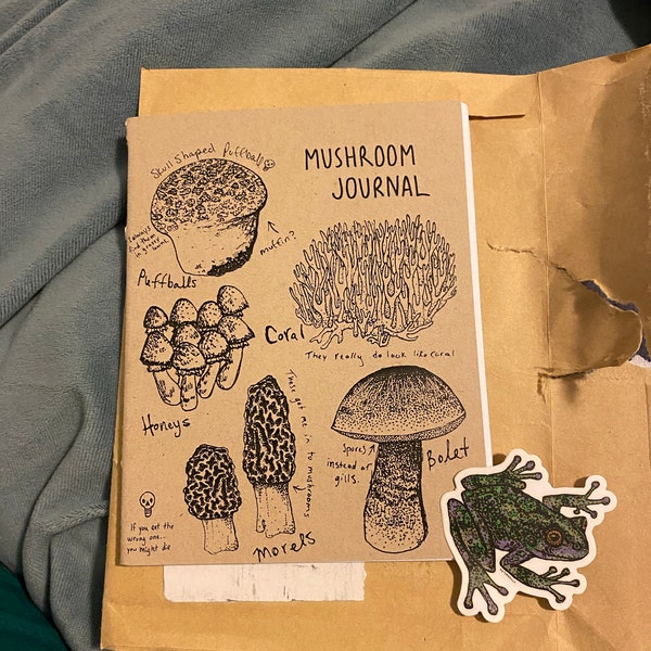 Mushroom Journal FORAGING Field Guide Notes for Edible Mushrooms Zine ...