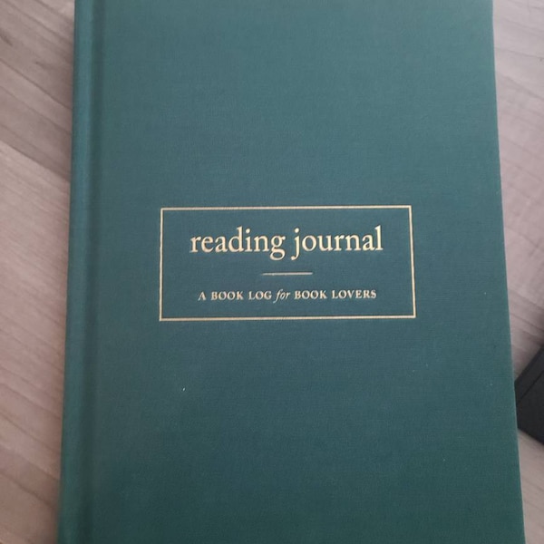 Linen Reading Journal: Book Tracker With Gold Foil - Etsy