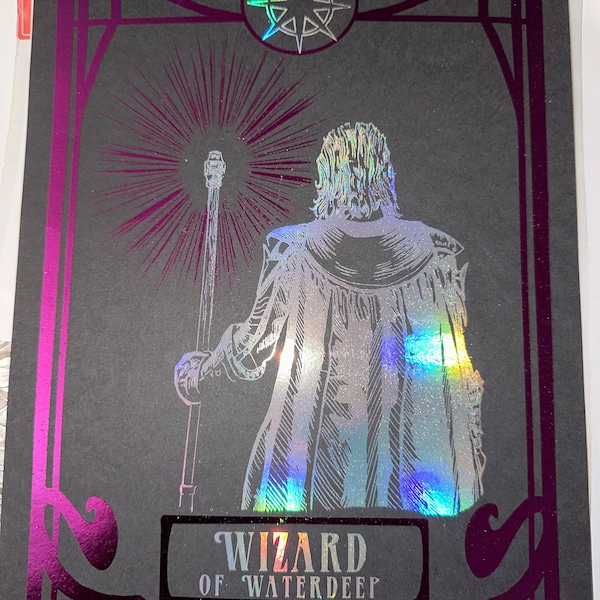 Gale Dekarios the Wizard of Waterdeep From Baldur’s Gate 3 Foil Print ...