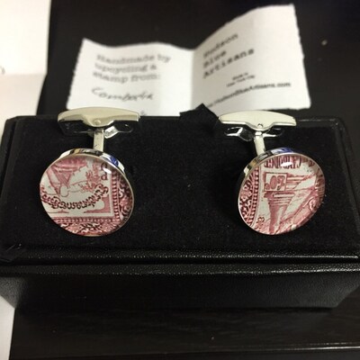 FUJI Cuff Links Mount Fuji Cufflinks With Mount Fuji Postage Stamp ...