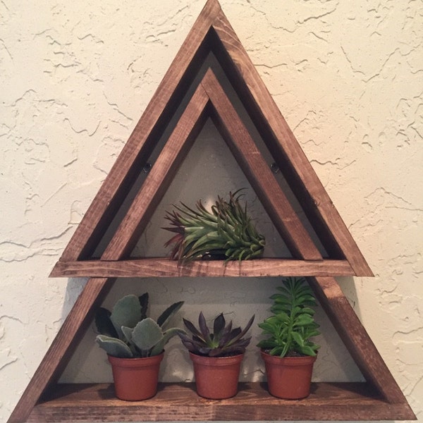 The Original Stacked Triangle Shelf. Geometric Shelf. Modern Shelf ...