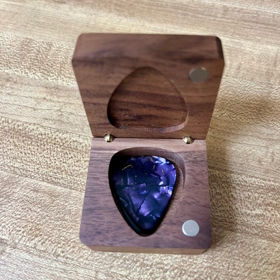 Custom Wooden Guitar Picks Box,personalized Guitar Pick Holder Storage ...