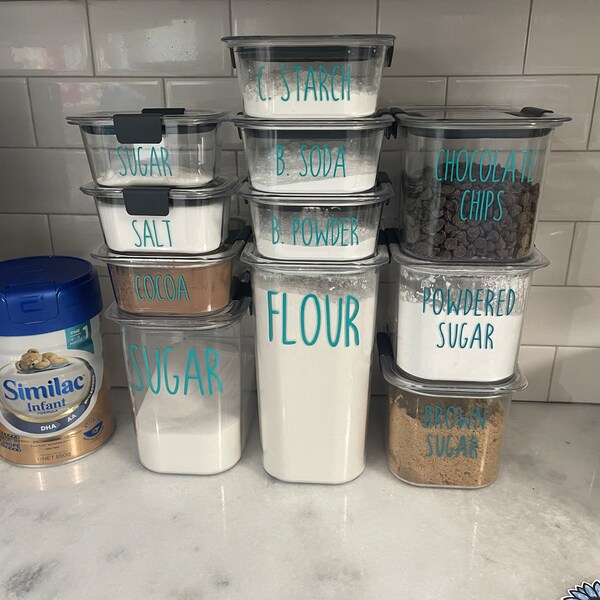 Canister Labels, Kitchen Labels, Baking Labels, Pantry Labels, Canister ...