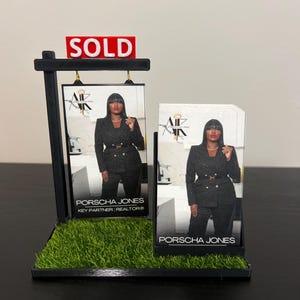 Vertical Real Estate Agent Business Card Holder Personalized Gift for ...