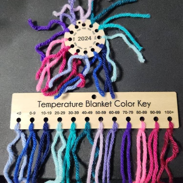 Temperature Blanket Color Key, Crochet Blanket Color Chart, Crochet ...