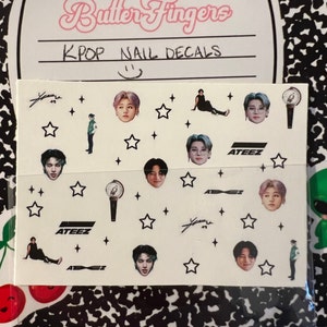 Stray Kids SKZOO Stray Kids Waterslide Nail Decals SKZ Nail Art Kpop ...