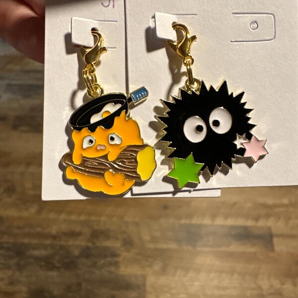 Inspired by Totoro / Soot Sprite Badge Reel Charm · Lanyard Charm ...