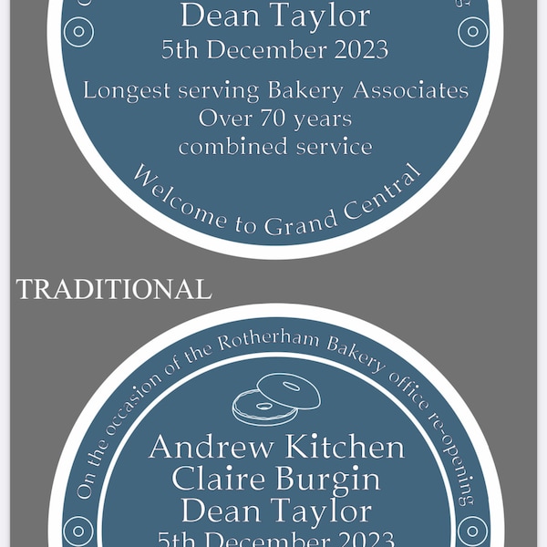 Personalized Fun Blue Plaque With Your Choice of Wording - for Outdoor ...