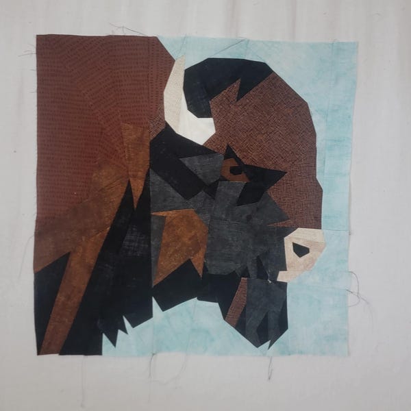 Buffalo Fpp--animals of Strength--north America--paper Piecing Quilt ...