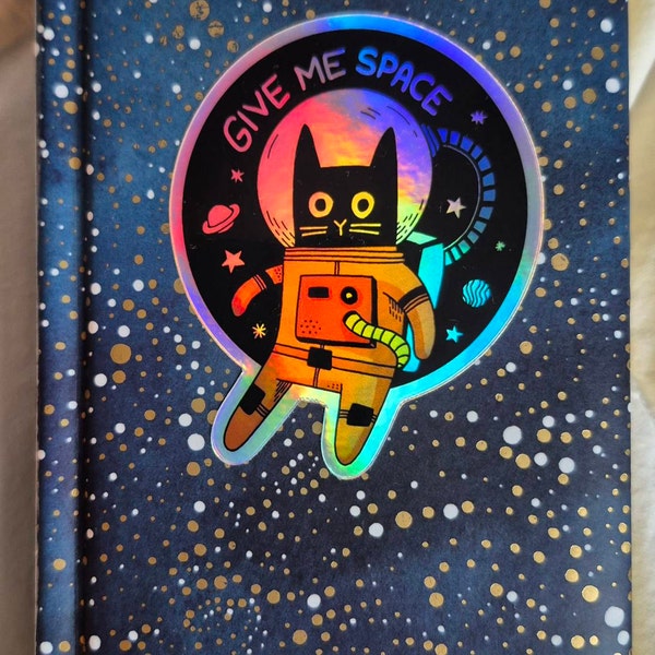 Don't Panic Vinyl Sticker | Funny Cat Sticker | Quirky Decal ...