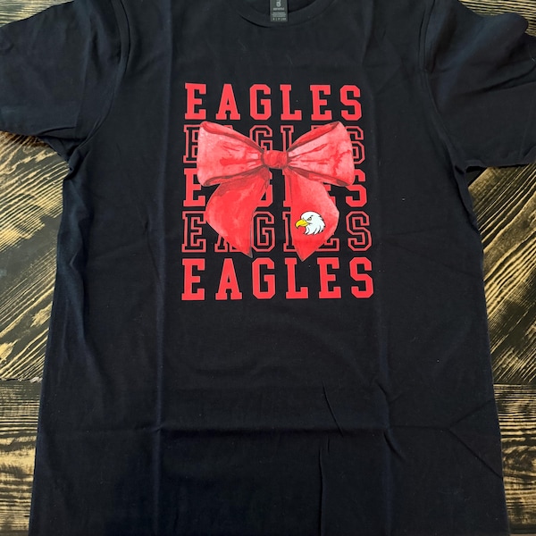 Personalized Team Mascot Bow Shirt: School Spirit T-shirt - Etsy