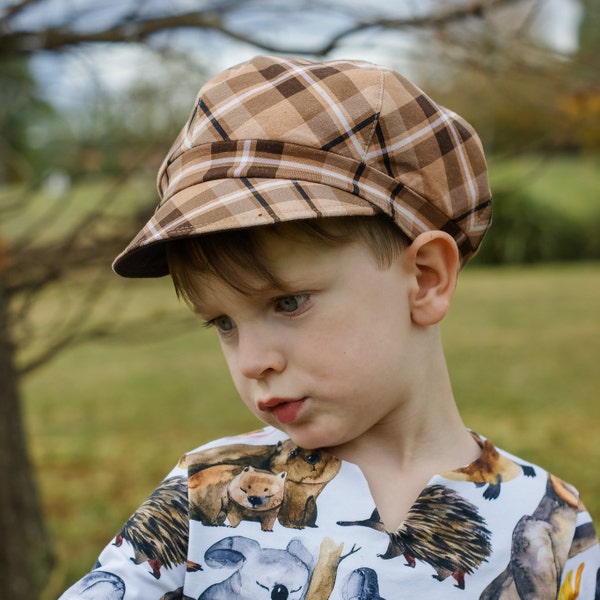 Newsboy Hat Sewing Pattern - Reversible Unisex Infant and Child Sizes ...