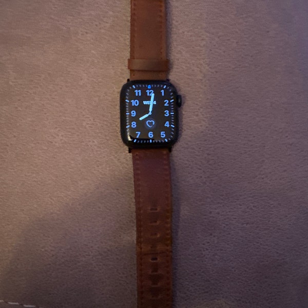 Personalised Leather Apple Watch Strap 38mm 40mm 41mm 42mm 44mm 45mm ...
