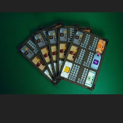 Two Tier Board Game Card Holder, Tabletop Gaming Card Rail, Wooden ...