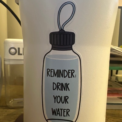 Drink Your Water Sticker, Funny Stay Hydrated Sticker, Funny Drink Your ...