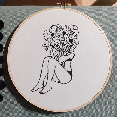 Picasso Line Drawing Embroidery - Etsy