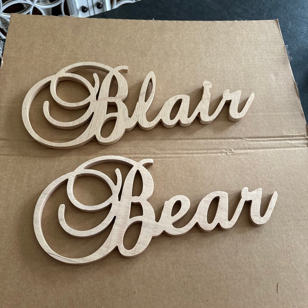 Personalized Custom Cut Name Sign, Baby Shower Decor Sign, Wedding Name ...