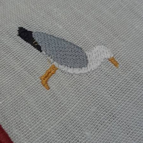 Mini Seagull Machine Embroidery Design – Tiny Seagull Fill Stitch - Sea ...