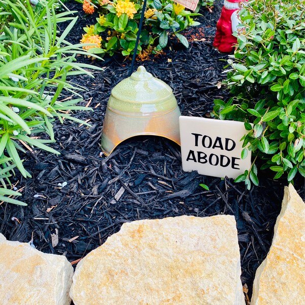 Toad Abode Funny Garden Sign Toad House Garden Sign Cute Gift for ...