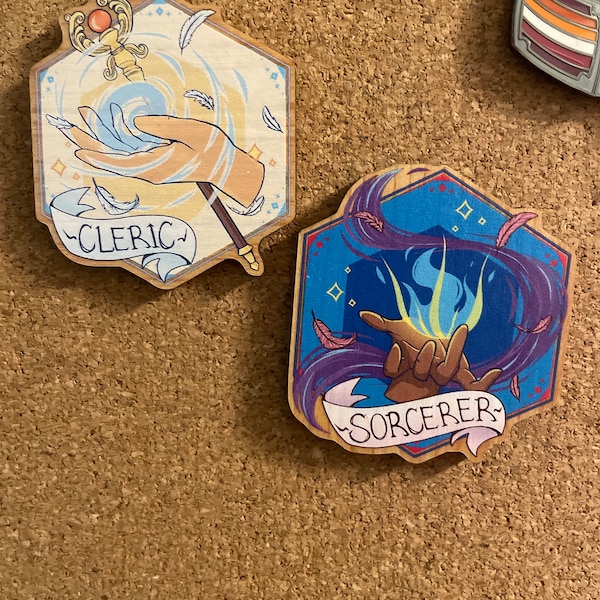 Dnd Class Wooden Pins - Dnd Class Emblems - Dungeons and Dragons - Dnd ...